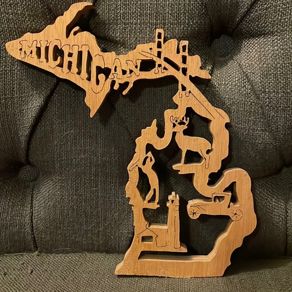 Vintage | Wall Decor | Vintage Hand Crafted Michigan Wall Decor | Poshmark